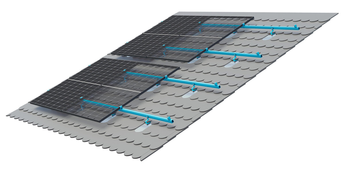 S:FLEX trapezoidal sheet metal rail for efficient roof solutions