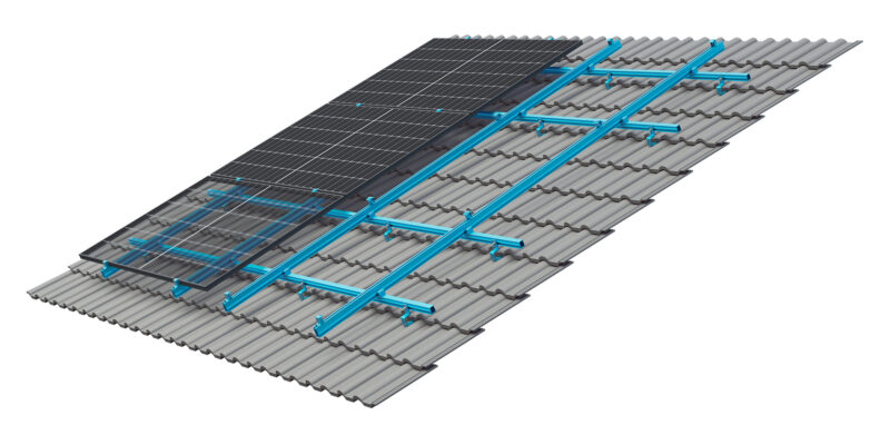 Discover the S:FLEX on-roof frame kit for pitched roofs