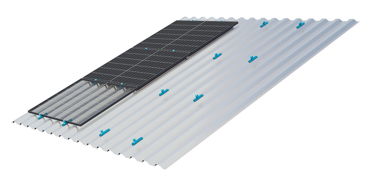 S:FLEX trapezoidal sheet metal rail for efficient roof solutions