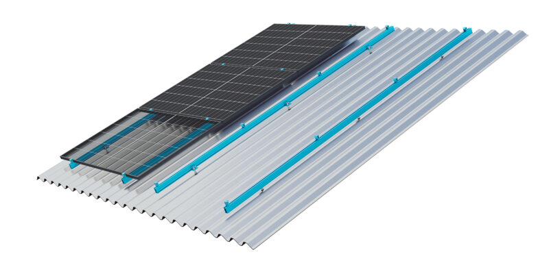 S:FLEX trapezoidal sheet metal rail for efficient roof solutions