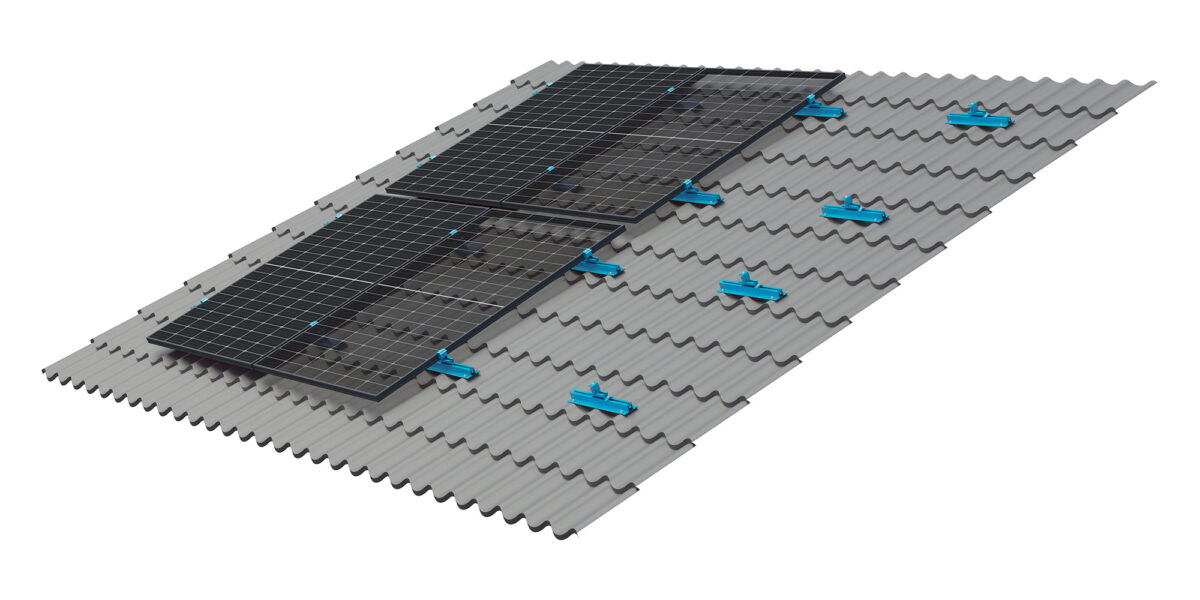 S:FLEX Vario trapezoidal sheet metal rail for barrel roofs and pantiles