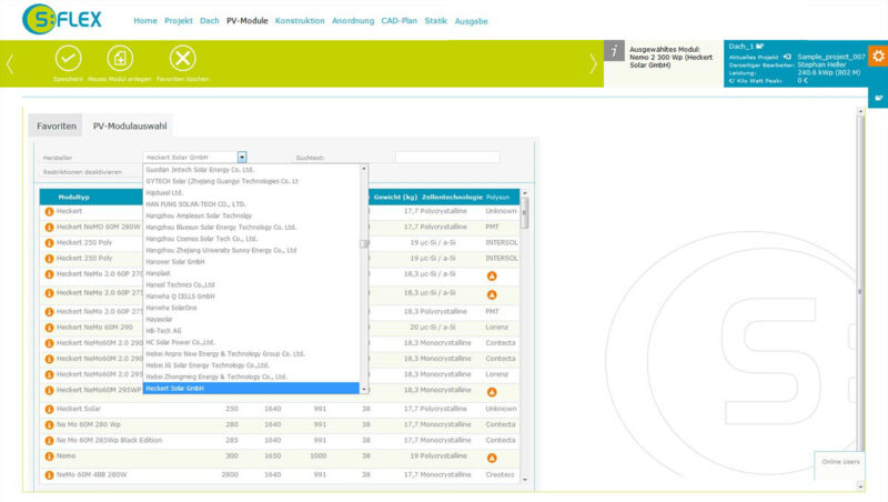 Planning tool - S:FLEX GmbH