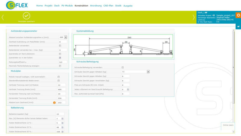 Planning tool - S:FLEX GmbH